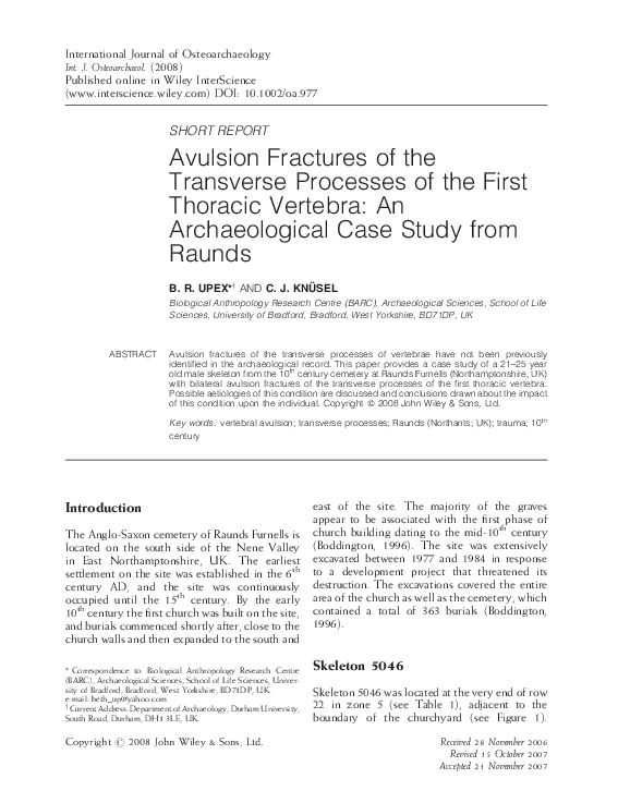 (PDF) Avulsion fractures of the transverse processes of the first ...