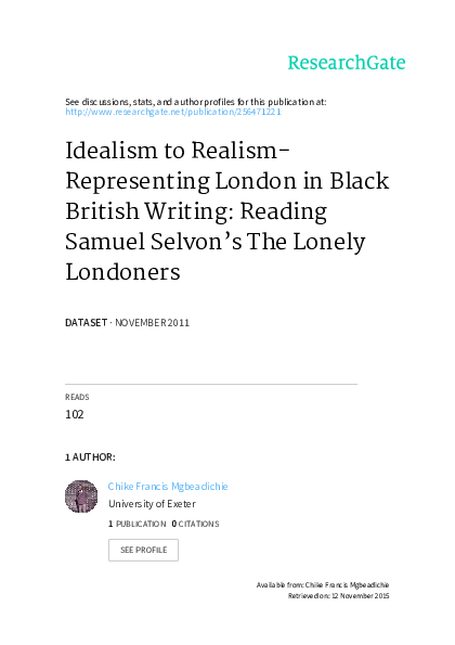 (PDF) (Disclaimer: I do not own this paper) Idealism to Realism ...