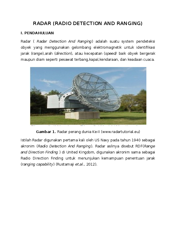 (DOC) GELOMBANG RADAR