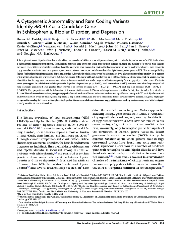 (PDF) A Cytogenetic Abnormality and Rare Coding Variants Identify ...