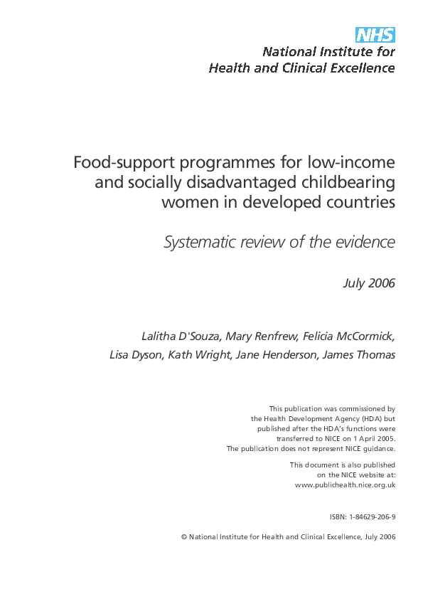(PDF) Food-support programmes for low-income and socially disadvantaged ...