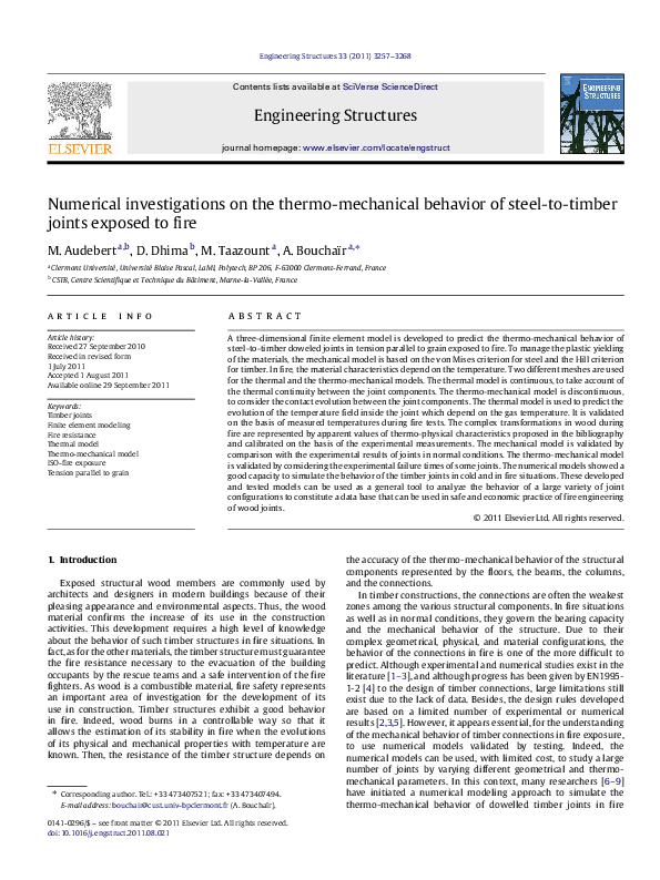(PDF) Numerical investigations on the thermo-mechanical behavior of ...