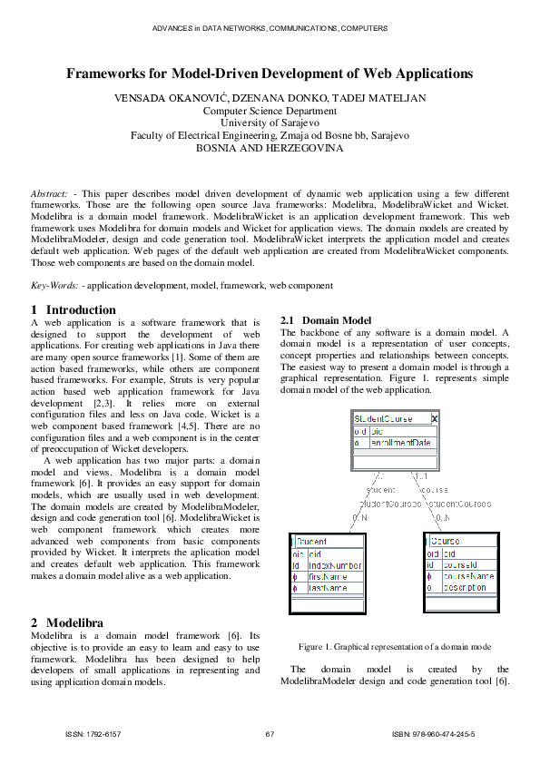 Pdf Frameworks For Model Driven Development Of Web Applications