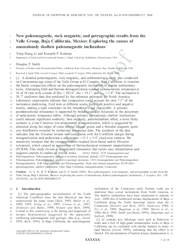 (PDF) Paleomagnetism of Plio-Quaternary basalts in the Jalisco block, western Mexico | William ...