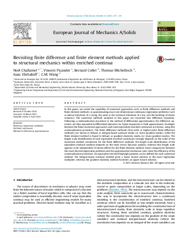 Pdf Revisiting Finite Difference And Finite Element Methods Applied