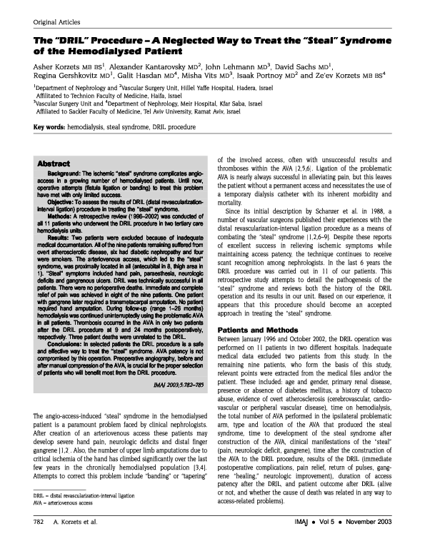 (PDF) The "DRIL" procedure - A neglected way to treat the "Steal ...