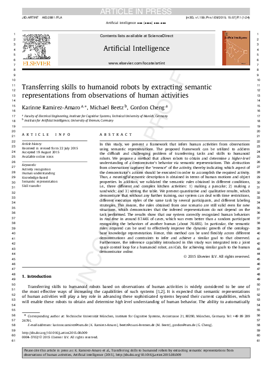 (PDF) Learning peripersonal space in a humanoid robot and its application to safe human-robot ...