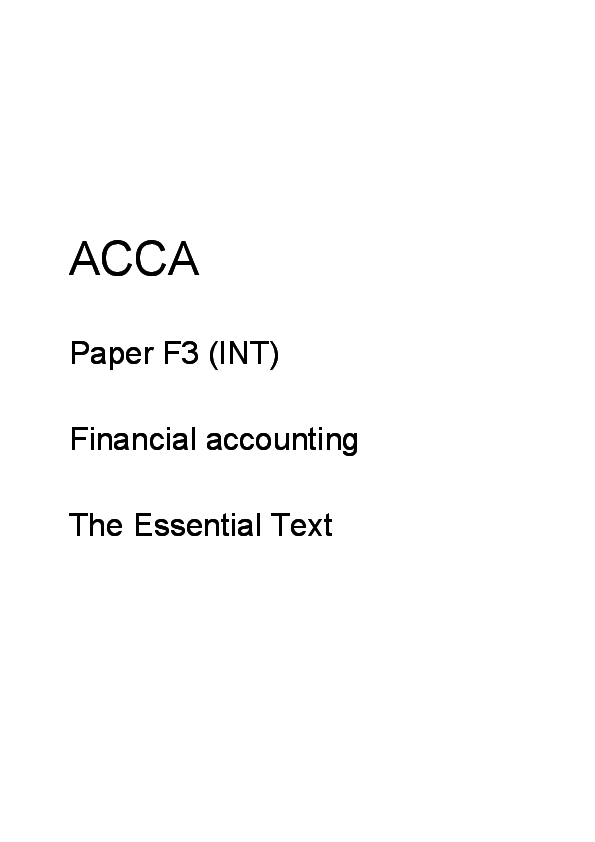 (PDF) ACCA PAPER F3