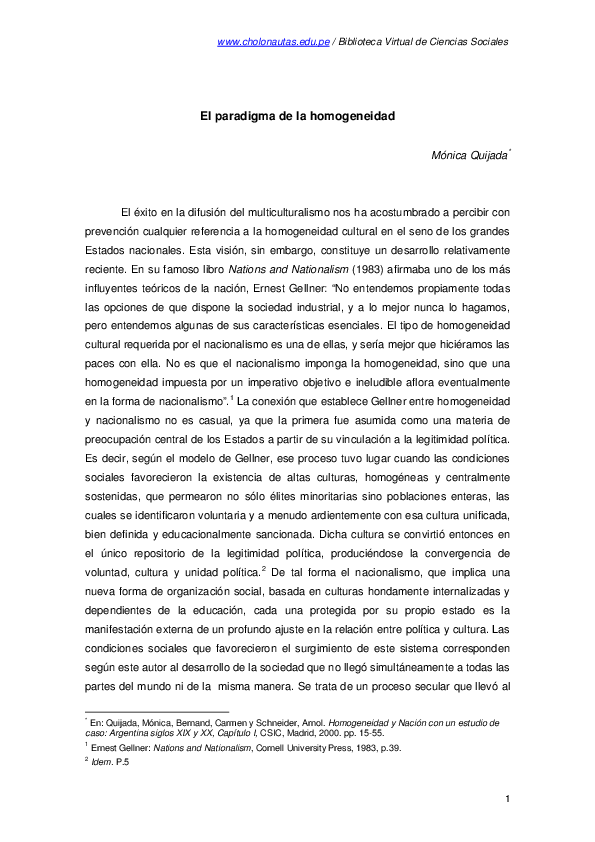 (PDF) EL PARADIGMA DE LA HOMOGENEIDAD