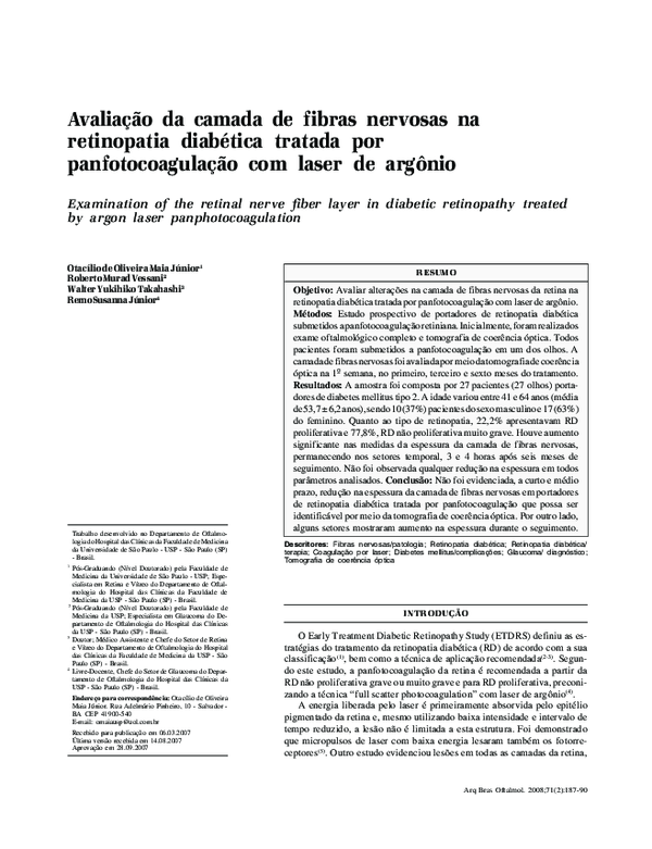 (PDF) [Examination of the retinal nerve fiber layer in diabetic ...
