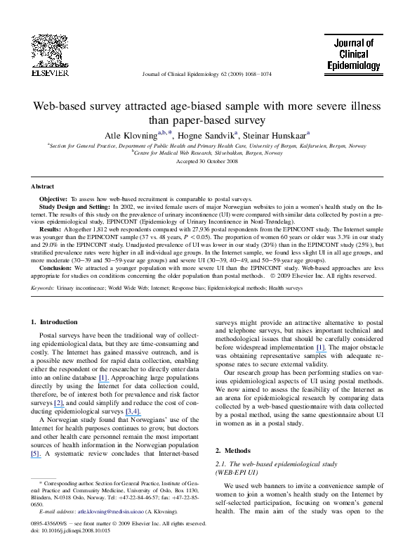 (PDF) Web-based survey attracted age-biased sample with more severe ...