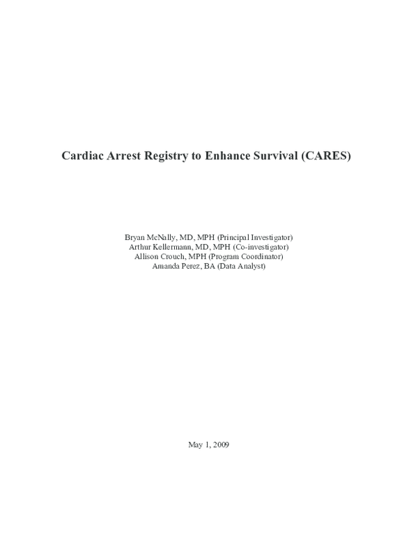 (PDF) Cardiac Arrest Registry to Enhance Survival (CARES)