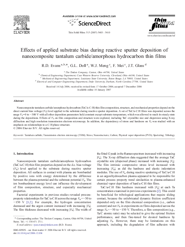 (PDF) Effects of applied substrate bias during reactive sputter ...