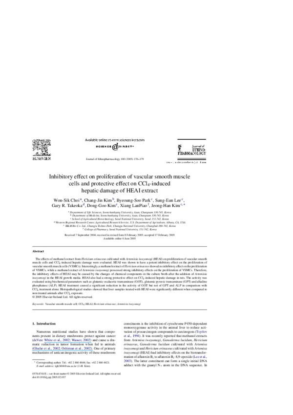 (PDF) Inhibitory effect on proliferation of vascular smooth muscle ...