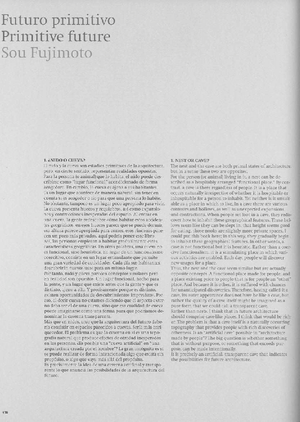 (PDF) Sou Fujimoto Futuro Primitivo Primitive future