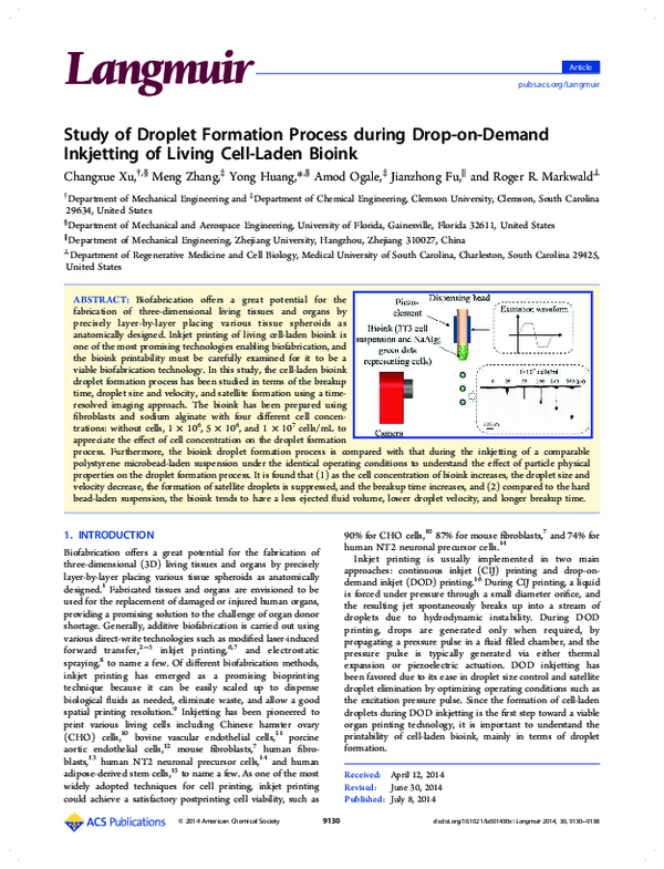 (PDF) Study of Droplet Formation Process during Drop-on-Demand ...
