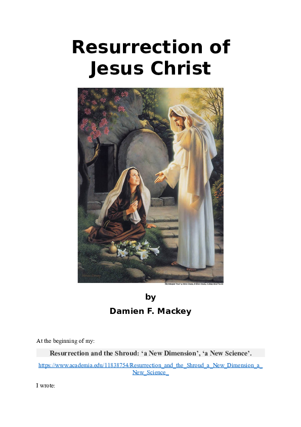 (DOC) Resurrection of Jesus Christ