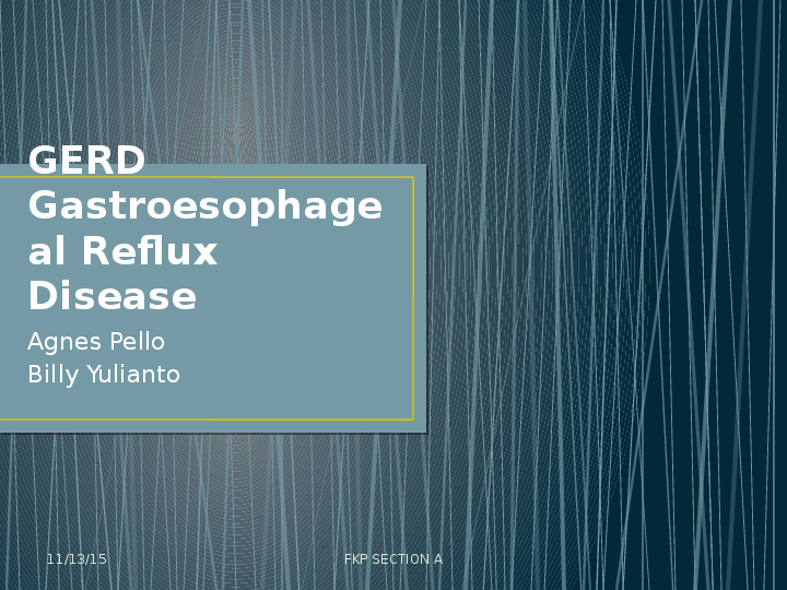 Ppt Pathophysiology And Diagnosis Of Gerd Powerpoint