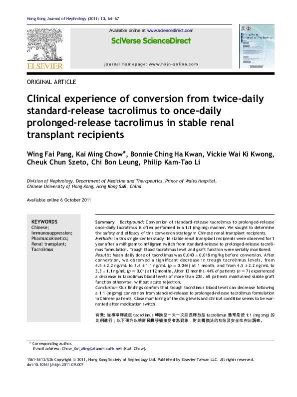 (PDF) Effectiveness and safety of the conversion to MeltDose® extended ...