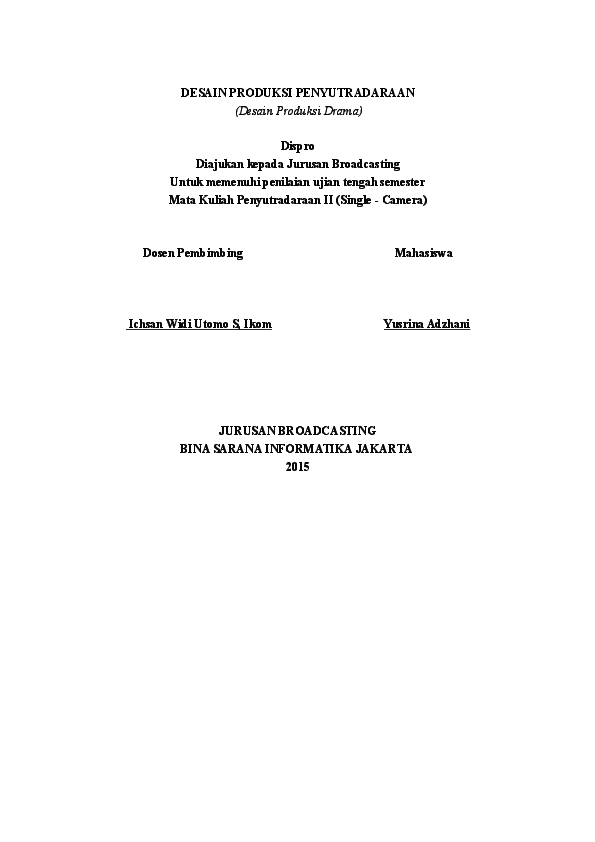 (DOC) DISPRO (DRAMA)