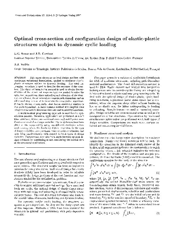 (PDF) Optimal cross-section and configuration design of elastic-plastic ...