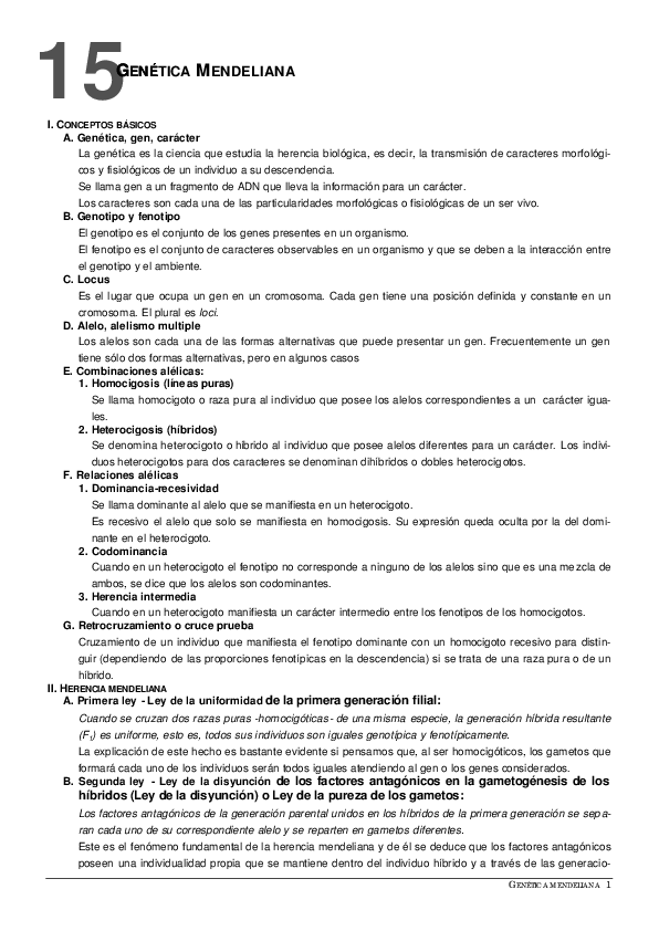 (PDF) 15 Genetica mendeliana
