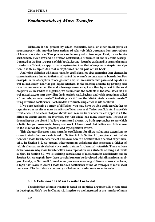 (PDF) DIFFUSION: MASS TRANSFER IN FLUID SYSTEMS, THIRD EDITION