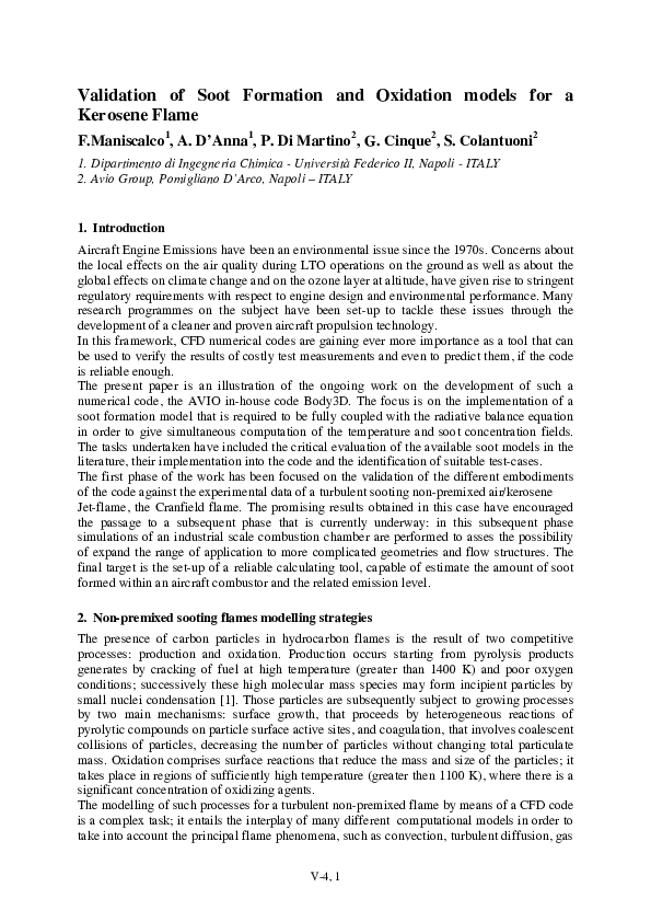 Pdf Validation Of Soot Formation And Oxidation Models For A Kerosene