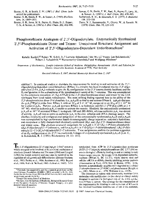 (PDF) Selective and facile 5′-de(thio)phosphorylation of ...