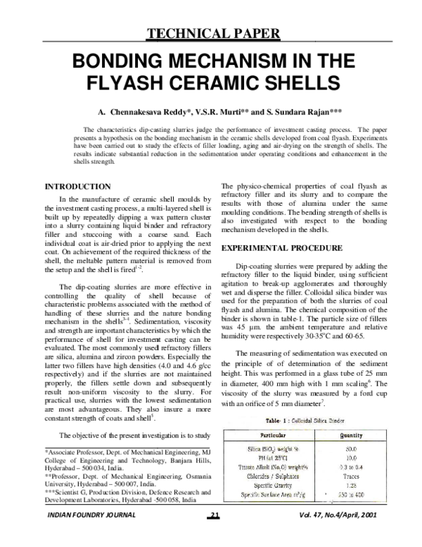 (PDF) A new technique for measurement of the strength of ceramic shells ...