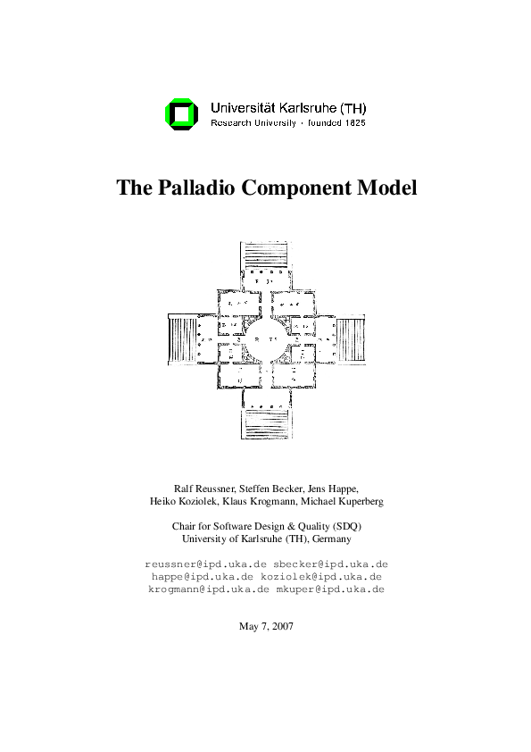 (PDF) The Palladio component model