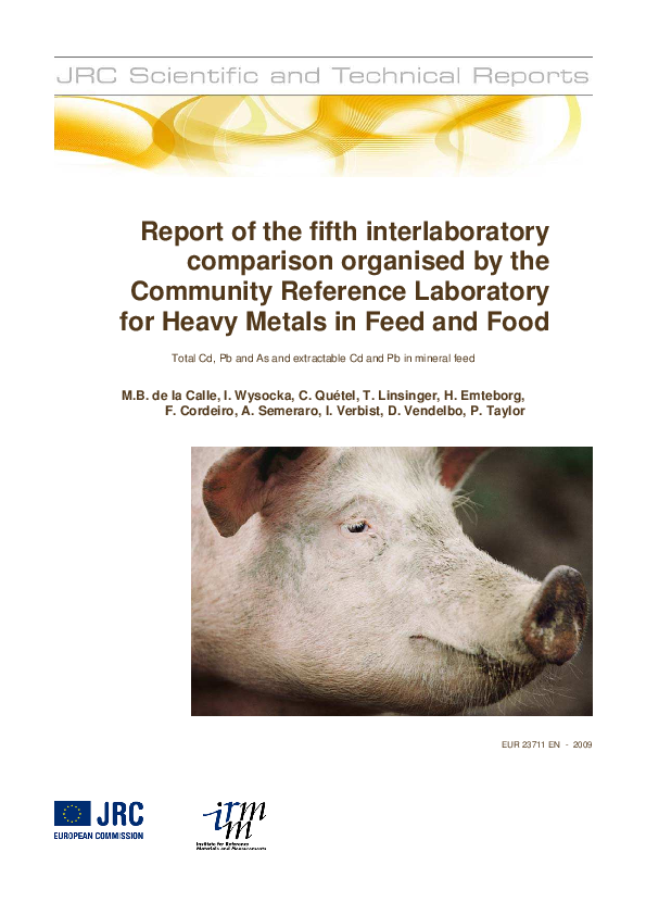 (PDF) Report of the fifth interlaboratory comparison organised by the ...