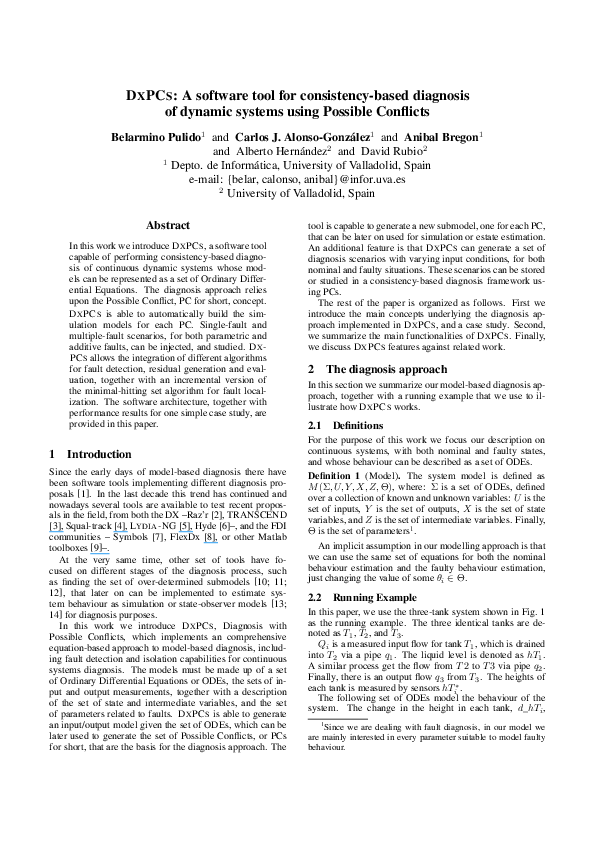 (PDF) DXPCS: A software tool for consistency-based diagnosis of dynamic systems using Possible ...