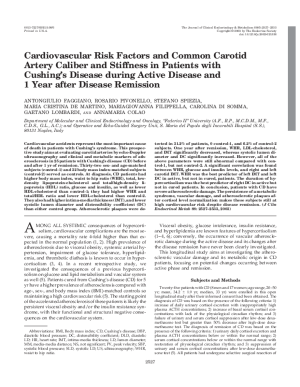 (PDF) Cardiovascular Disease in Cushing’s Syndrome: Heart versus ...