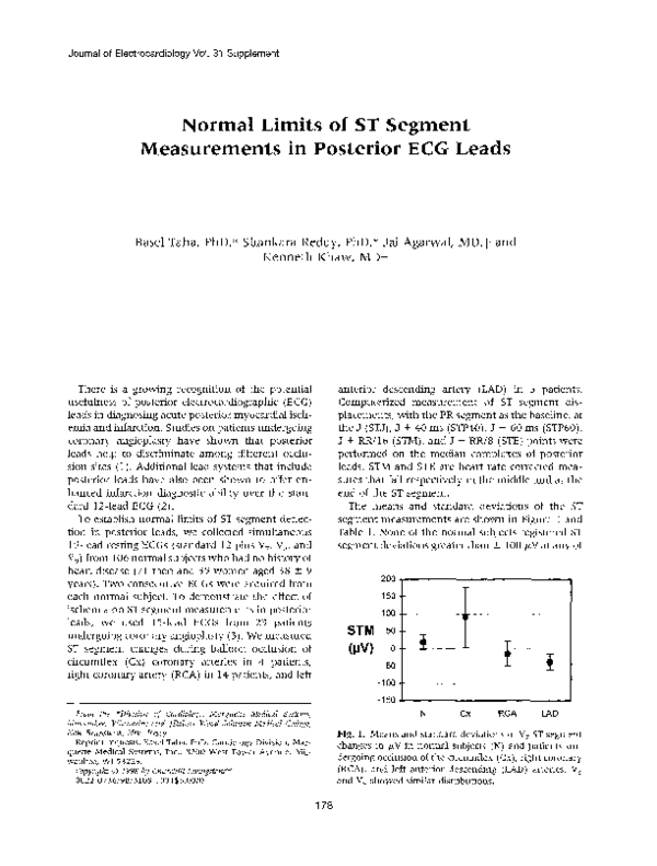 (PDF) Normal limits of ST segment measurements in posterior ECG leads