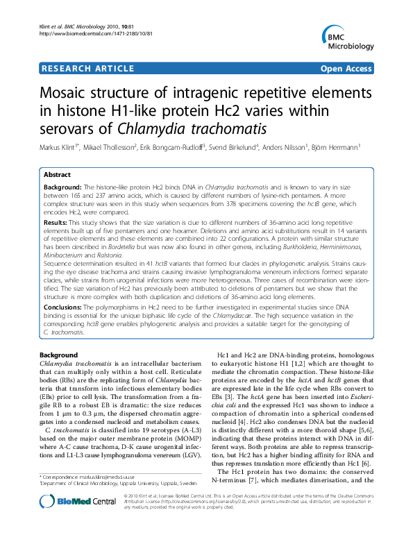 (PDF) Mosaic structure of intragenic repetitive elements in histone H1 ...