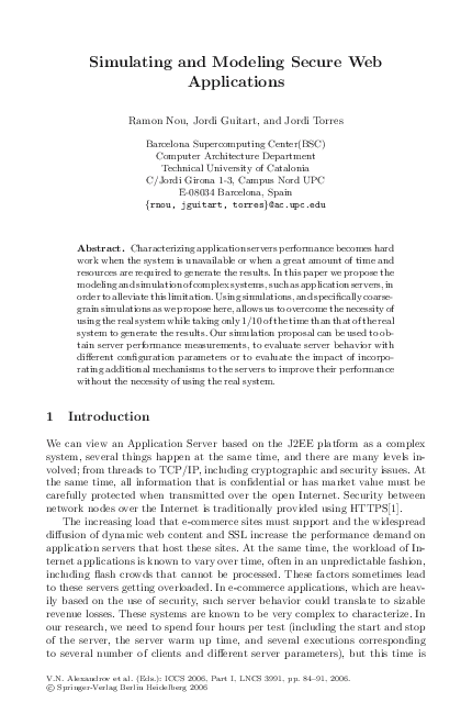 Pdf Simulating And Modeling Secure Web Applications 4866