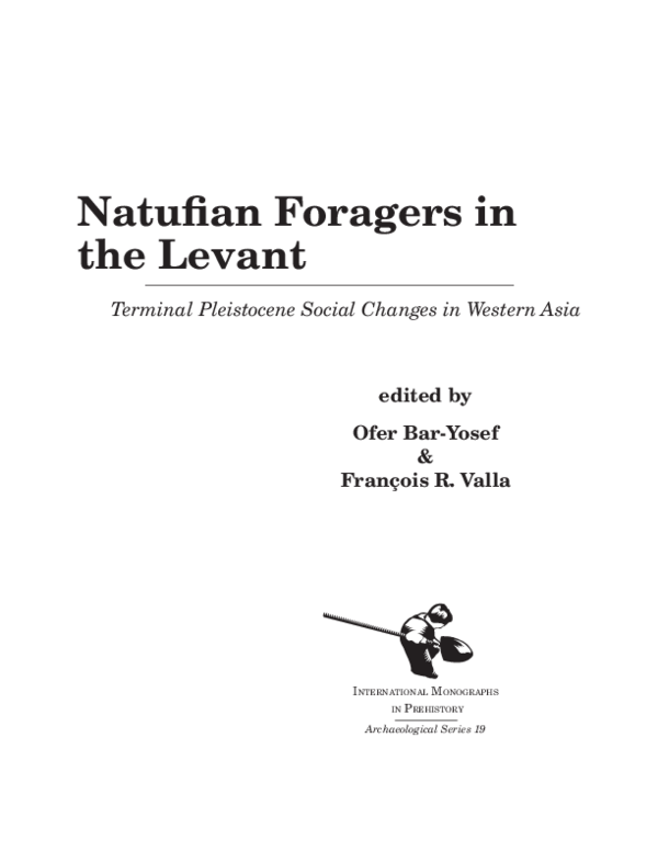 (PDF) The Early Natufian Site of Jeftelik (Homs Gap, Syria)