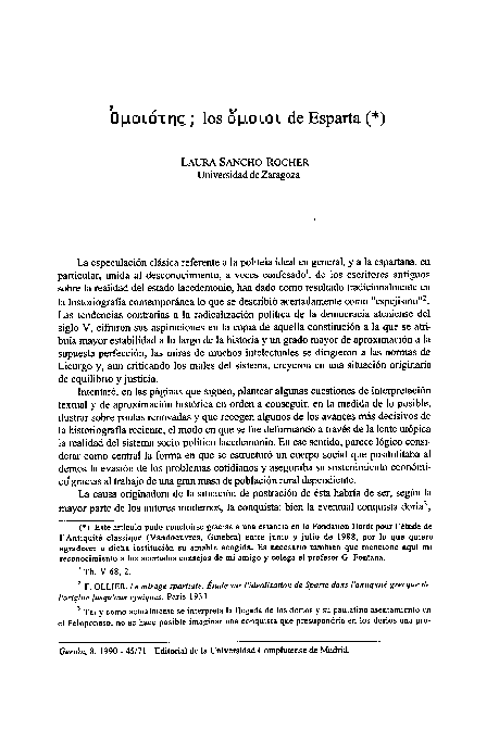 (PDF) Homoiótes; los hómoioi de Esparta (1990)