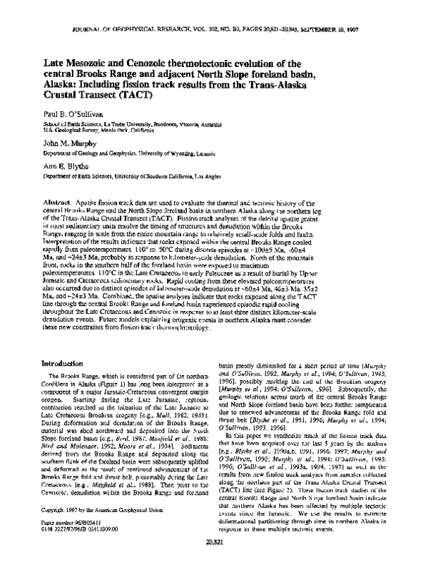 (PDF) Late Mesozoic and Cenozoic thermotectonic evolution of the ...