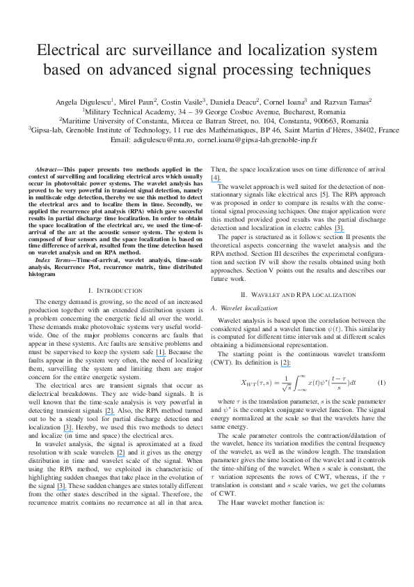 (PDF) Electrical arc surveillance and localization system based on ...
