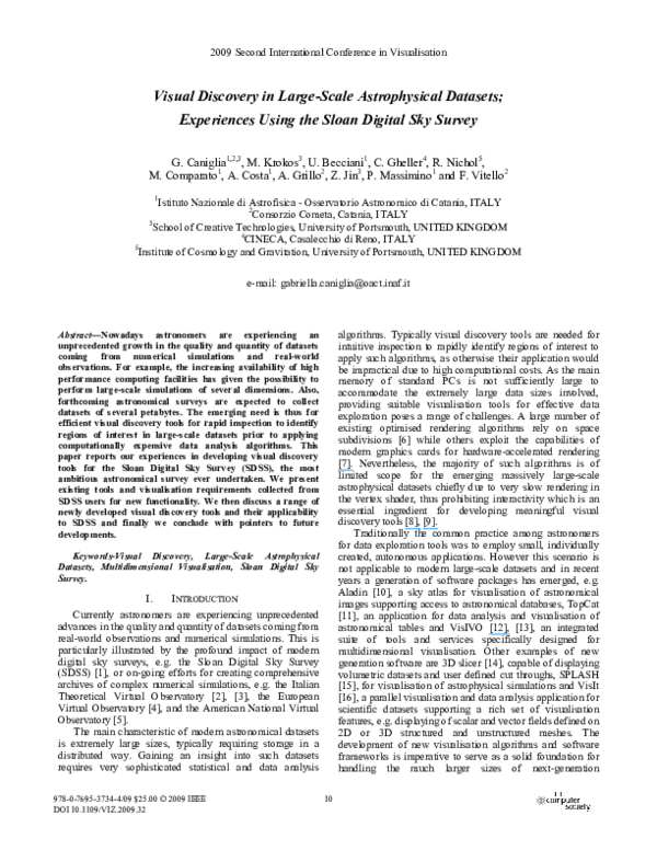 (PDF) Visual Discovery Tools for SDSS Datasets