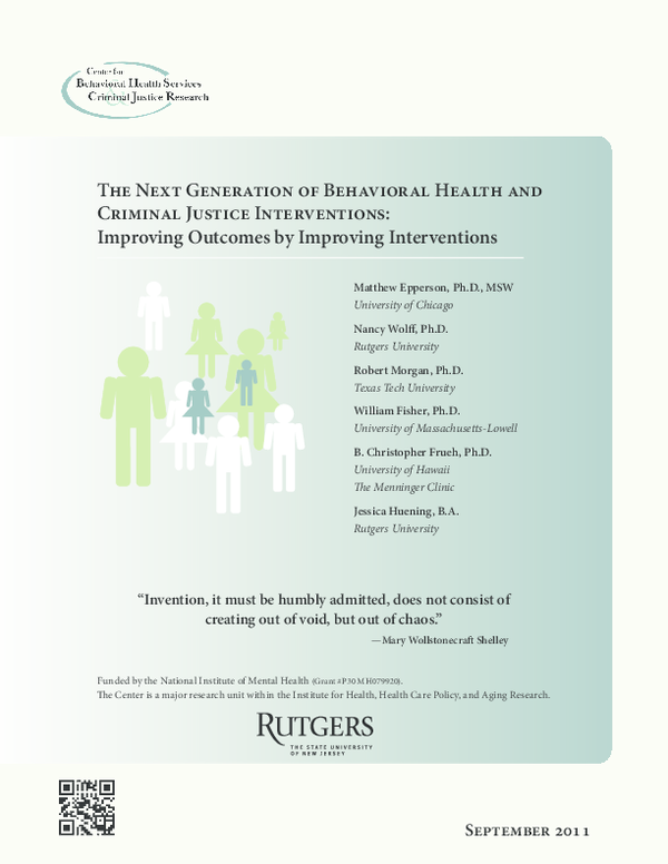 (PDF) The Next Generation of Behavioral Health and Criminal Justice ...