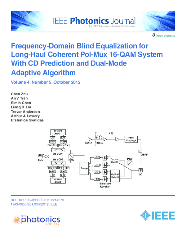 (PDF) Frequency Domain Blind Equalization for Long-Haul Coherent Pol-Mux 16-QAM System with CD ...