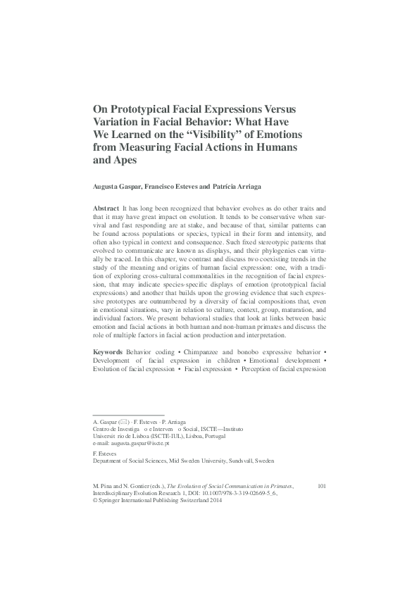 (PDF) On Prototypical Facial Expressions Versus Variation in Facial ...
