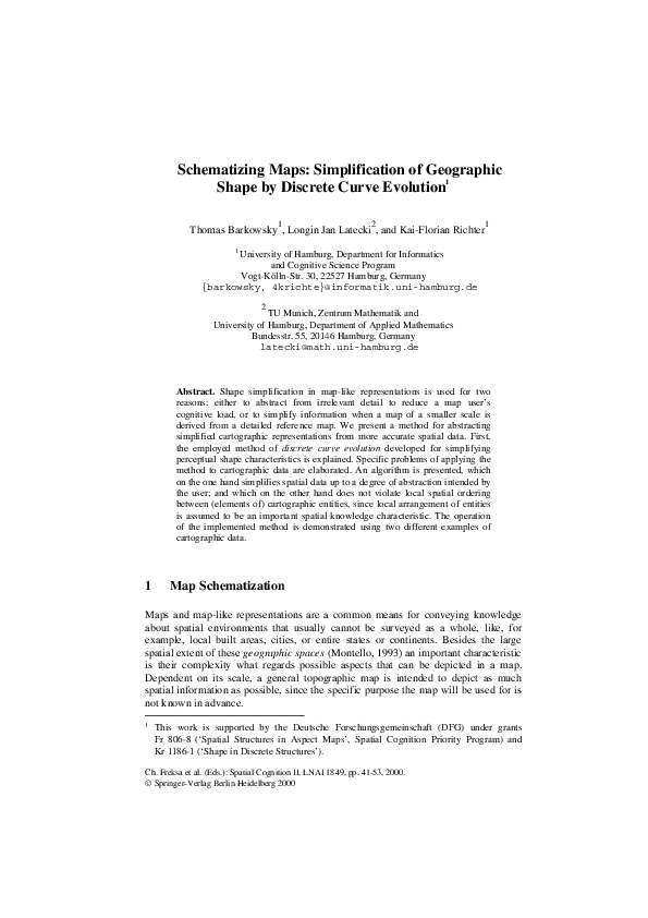 (PDF) Schematizing Maps: Simplification of Geographic Shape by Discrete Curve Evolution