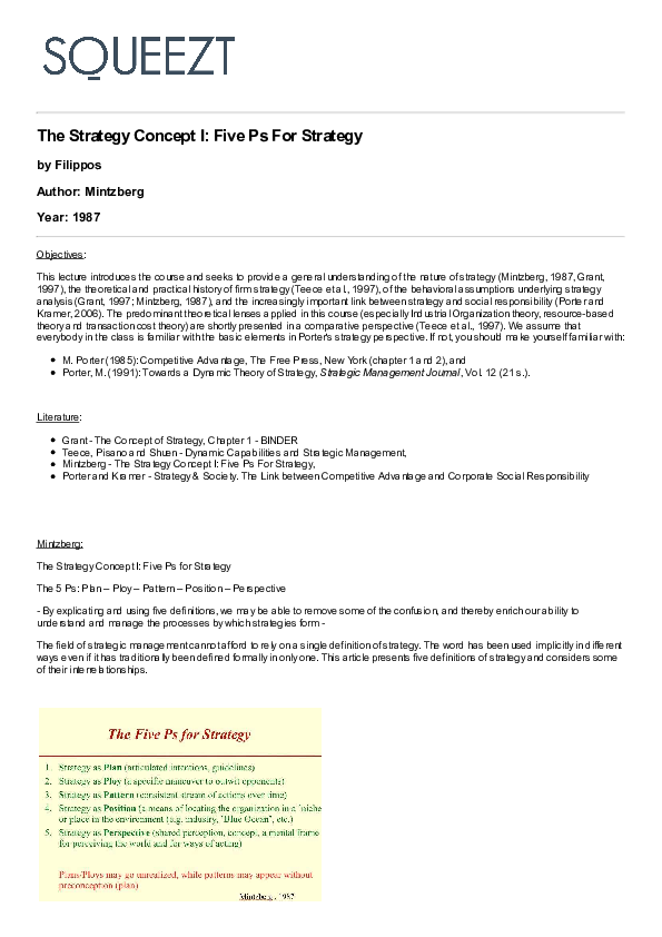 (PDF) 5 p of strategy