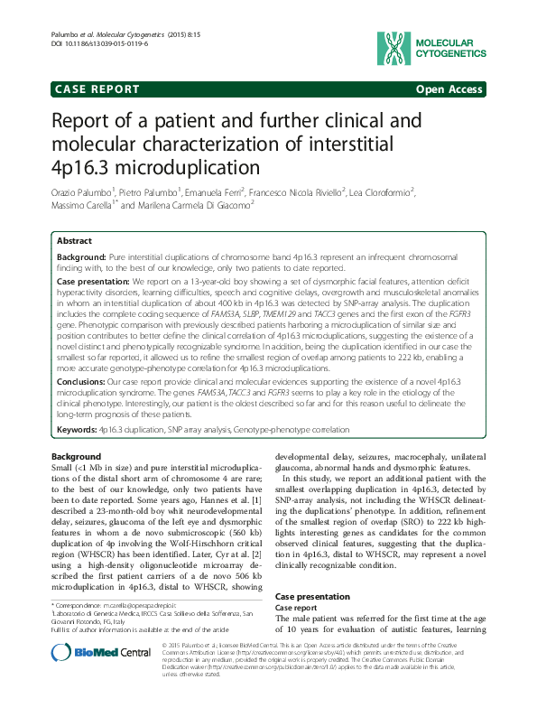 (PDF) Report of a patient and further clinical and molecular ...