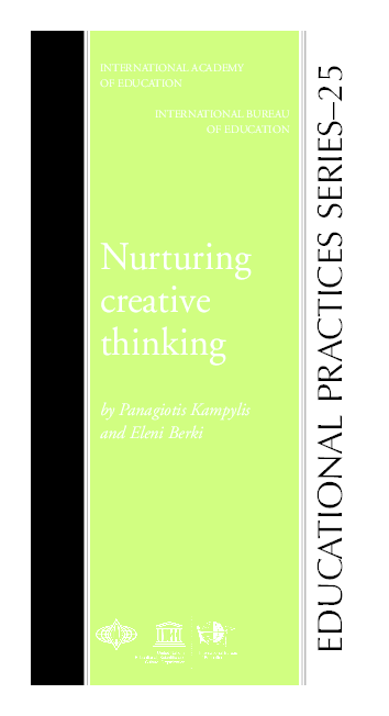 (PDF) Nurturing Creative Thinking