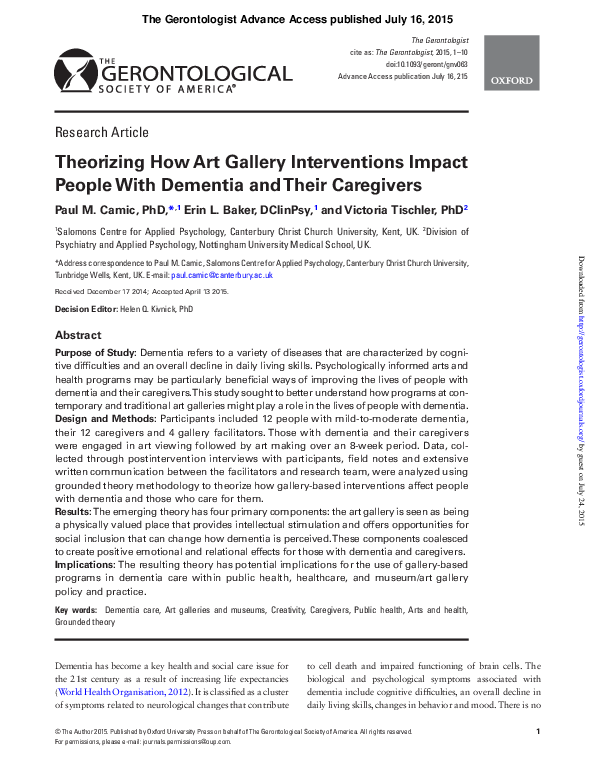 (PDF) Viewing and making art together: a multi-session art- gallery ...